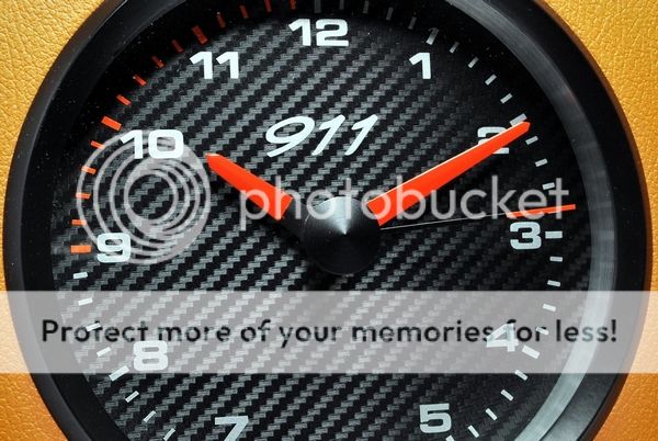 911 Turbo Sports Car Desk Clock - Wallclock Leather Frame + Aluminum ...