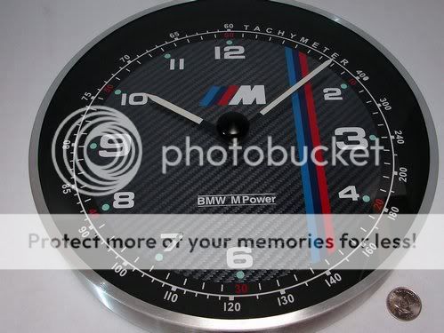 BMW M Power Sports Wall Clock 11 inch Aluminum Metal Casing w/ Quartz ...
